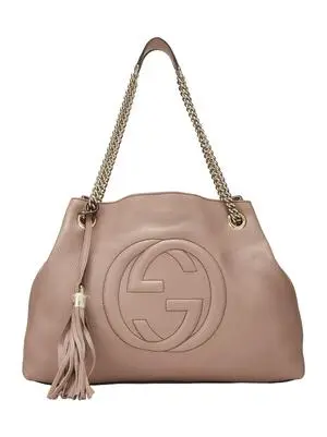 Gucci Leather Soho Chain Tote - Pink