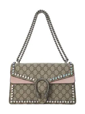 Gucci Original Gg Supreme Canvas Embellished Dionysus Bag - Pink