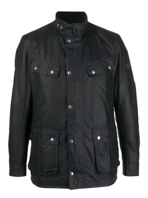 BARBOUR INTERNATIONAL Waxed Military Jacket - Blue