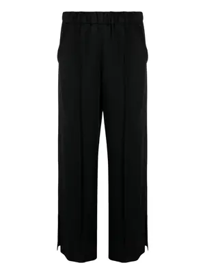 JIL SANDER Elasticated Waistband Wide-leg Trousers - Black