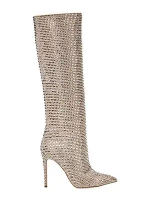Paris Texas Holly 115mm Crystal-embellished Knee-high Boots - Neutrals