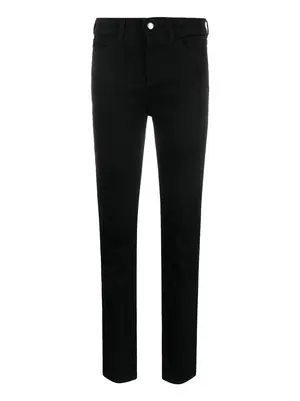 Emporio Armani Mid-rise Slim-fit Jeans - Black