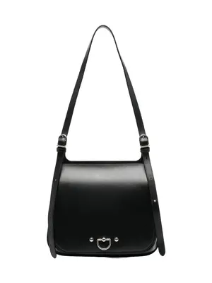 DURAZZI MILANO D-ring Leather Tote Bag - Black