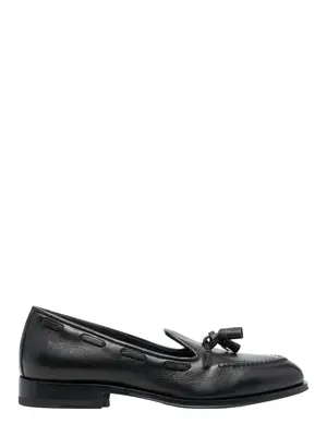 Furla Heritage Leather Loafers - Black