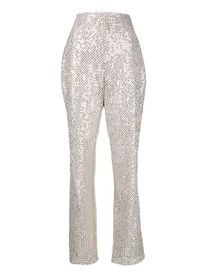 SAIID KOBEISY Sequin-embellished Trousers - Silver