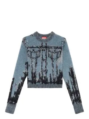 DIESEL® M-symi Round-neck Jumper - Blue