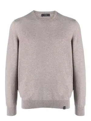 FAY Crew Neck Wool Jumper - Neutrals