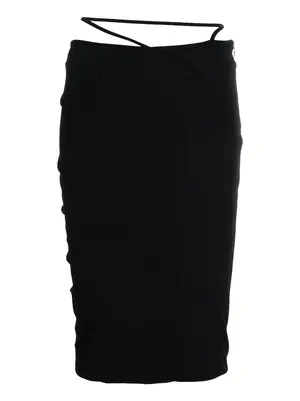 Gauge81 Dayton Ruched Pencil Skirt - Black