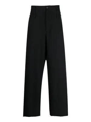 AMBUSH Virgin-wool Double Belted Trousers - Black
