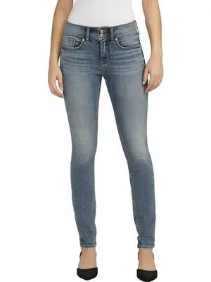 SILVER JEANS CO. Suki Curvy Mid-rise Skinny Jeans - Indigo