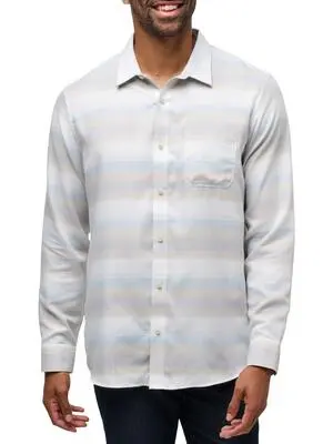 Travis Mathew Cloud Flannel Button-up Shirt - Oxford Tan