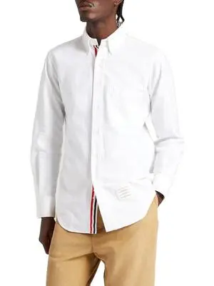 Thom Browne Classic Fit Cotton Button-down Shirt - 100 - White