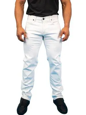 MACEOO Athletic Fit Stretch Jeans - White