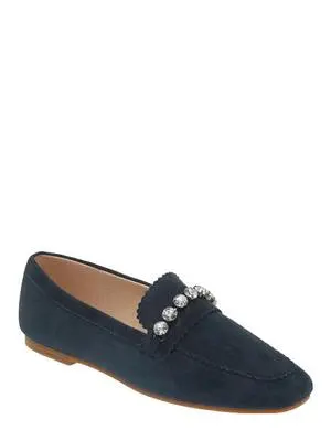 Pelle Moda Herron Crystal-embellished Loafer - Midnight