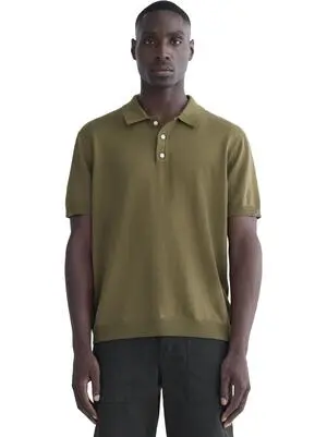 Everlane No-sweat Polo Sweater - Olive