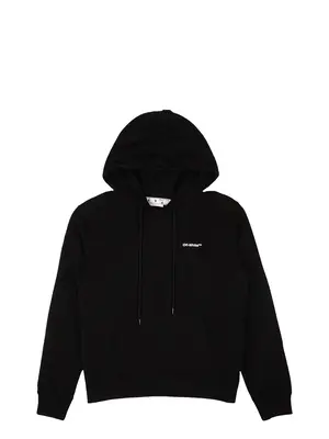 Off-White Wave Outline Diag Slim Hoodie - Black