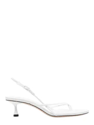 Studio Amelia 50mm Leather Sandals - White