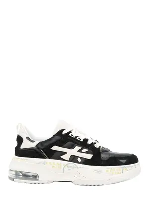 Premiata Drake Logo-patch Sneakers - Black