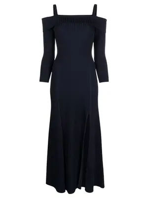 GANNI GANNI Off-Shoulder Midi Dress