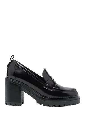 SERGIO ROSSI Joan 90mm Leather Loafers - Red