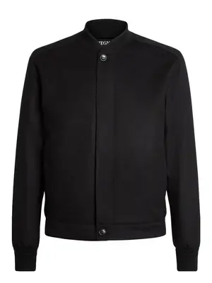 Zegna Oasi Cashmere Bomber Jacket - Black