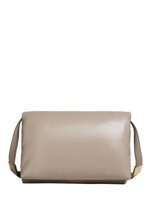 Marni Large Prisma Leather Shoulder Bag - Brown