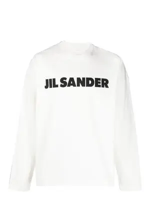 JIL SANDER Logo-print Cotton Sweatshirt - White
