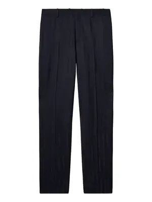 Off-White Mid-rise Tailored Trousers - Blue