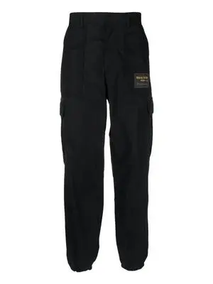 Moschino Logo-patch Cargo Trousers - Black