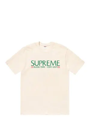 Supreme Nuova York Tee 'natural' Cream