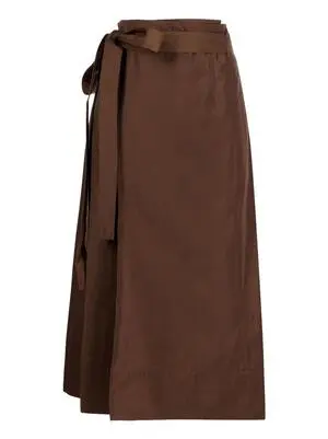 REJINA PYO Isra Wrap Midi Skirt - Brown