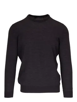 Kiton Round-neck Wool Jumper - Grey