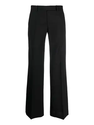 QUIRA Mid-rise Wide-leg Trousers - Black