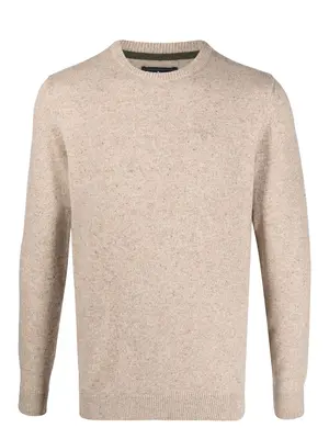 Barbour Mélange-effect Crew-neck Jumper - Neutrals