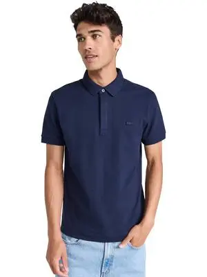 Lacoste Stretch Cotton Paris Polo - Navy Blue