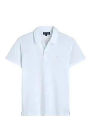 Vilebrequin Organic Cotton Terry Polo Solid Polo Phoenix White