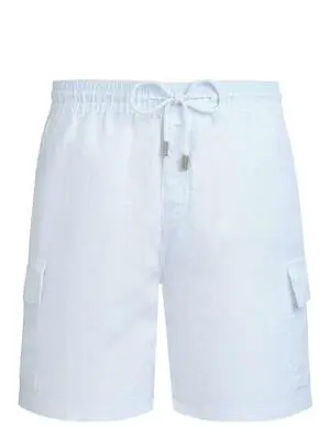 Vilebrequin Linen Bermuda Shorts With Cargo Pockets - White