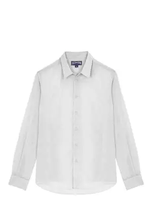 Vilebrequin Cotton Voile Lightweight Caracal Shirt White