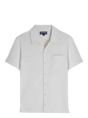Vilebrequin Terry Bowling Shirt Solid Shirt Charli - Beige