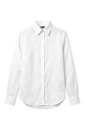 Vilebrequin Long Sleeve Linen Shirt - White