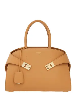 FERRAGAMO FERRAGAMO Hug Top-Handle Bag Light Camel