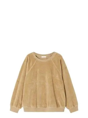 Suzie Kondi Samos Cotton-blend Velour Relaxed Sweatshirt - Brown