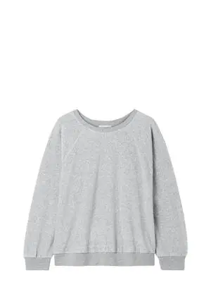 Suzie Kondi Samos Cotton-blend Velour Relaxed Sweatshirt - Gray