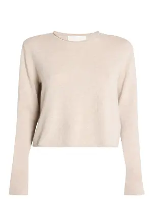 LISA YANG Ida Cashmere Crewneck Sweater Sand