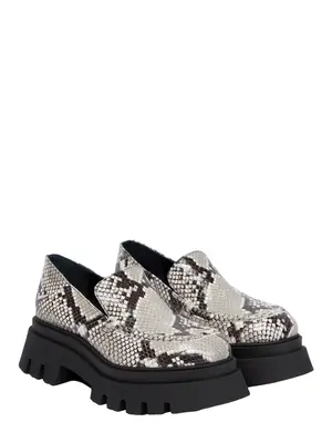 Dorothee Schumacher Printed Leather Platform Loafers - Multicoloured