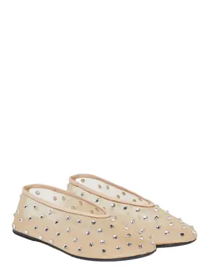 KHAITE Khaite Marcy Crystal-Embellished Ballet Flats