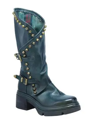 A.S.98 A.S.98 Easton Studded Leather Boots Teal