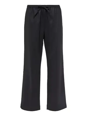 Asceno Aurelia Straight Leg Linen Pants - Black