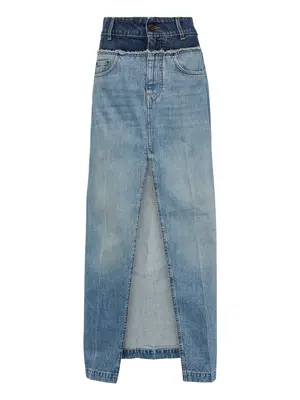 Stella McCartney Denim Maxi Skirt - Blue