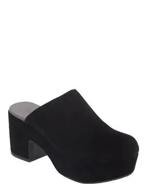 CHOCOLAT BLU Ginette Platform Clog - Black Suede
